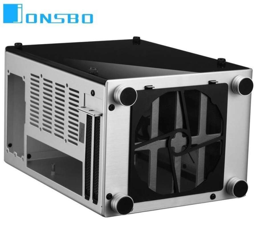 Jual Jonsbo U1-plus Silver Tempered Glass Mini Itx Htpc Computer Case ...