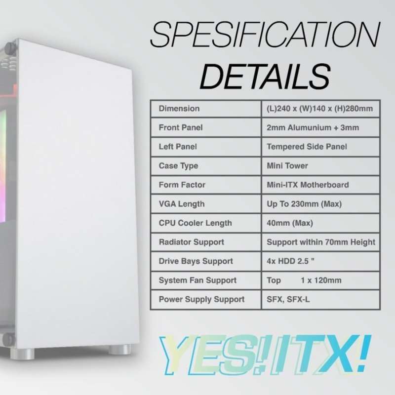 Jual Metal Fish S3 Plus Tempered Glass Alumunium Premium Mini Itx Pc ...