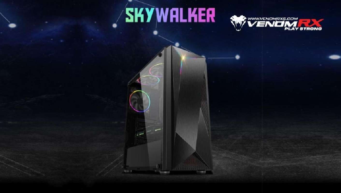 Jual VENOM RX SKYWALKER TEMPERED GLASS RGB FRONT MICRO M.ATX MID TOWER ...