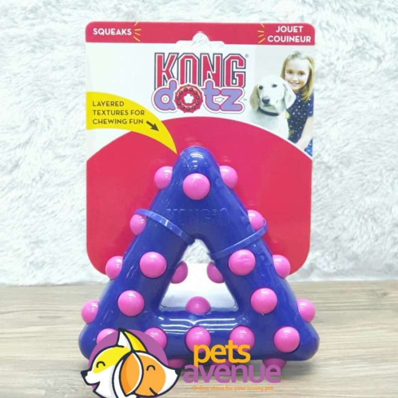 Jual mainan gigitan anjing kong dotz triangle large TDD13 - dog toy ...