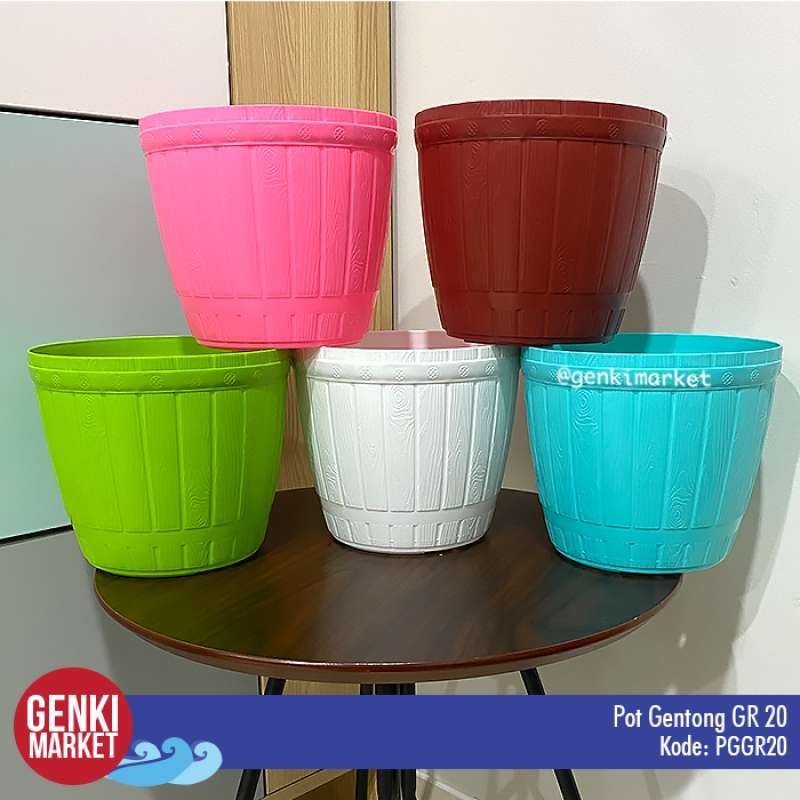 Jual Pot Gentong Gr 20 / Pot Bunga Kebun Taman / Pot Gentong Putih ...