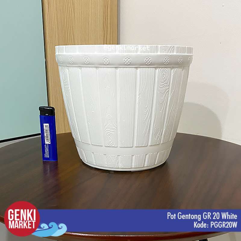 Jual Pot Gentong Gr 20 / Pot Bunga Kebun Taman / Pot Gentong Putih ...