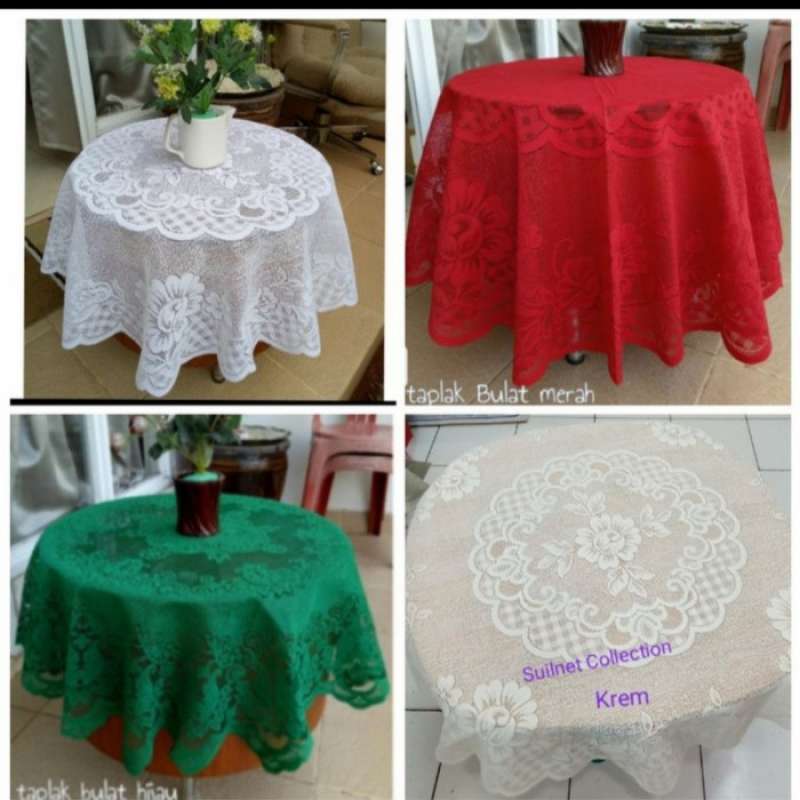 Jual taplak meja bulat/meja osin/meja makan 90cm di Seller Briellee ...