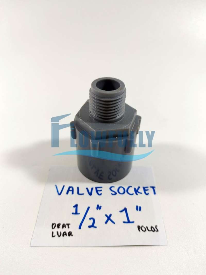 Jual Valve Socket Drat Luar 1/2 X 1 Inch Langgeng Sok Sock Drat Luar Di ...