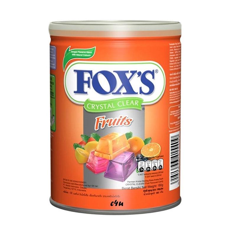 Jual FOX'S Crystal Clear Fruits Candy [180 g/ Kaleng] di Seller ...