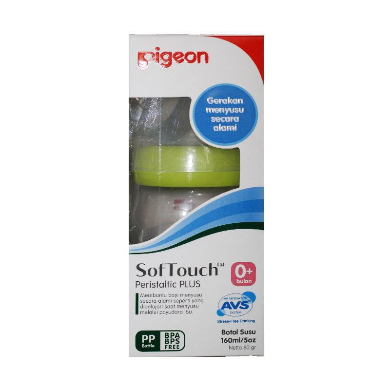 Promo Pigeon Soft Touch Peristaltic Plus Botol Susu [160 Ml] - Hijau ...