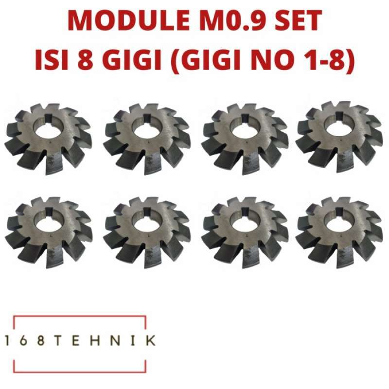 Promo MODULE M0.9 SET / MODULE GEAR MILLING CUTTER / MODUL M0.9 PISAU ... Promo MODULE M0.9 SET / MODULE GEAR MILLING CUTTER / MODUL M0.9 PISAU ...