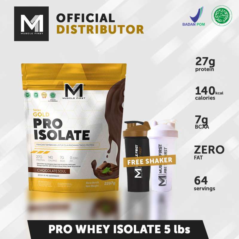 Promo Muscle First M1 Coklat Pro Gold Whey Protein Isolate [5 Lbs ...