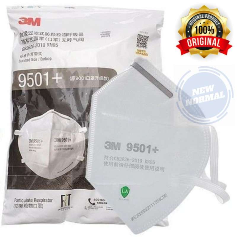 Promo Masker Kn95 N95 3M 9501+ Earloop Masker Medis Original 100% Bag ...