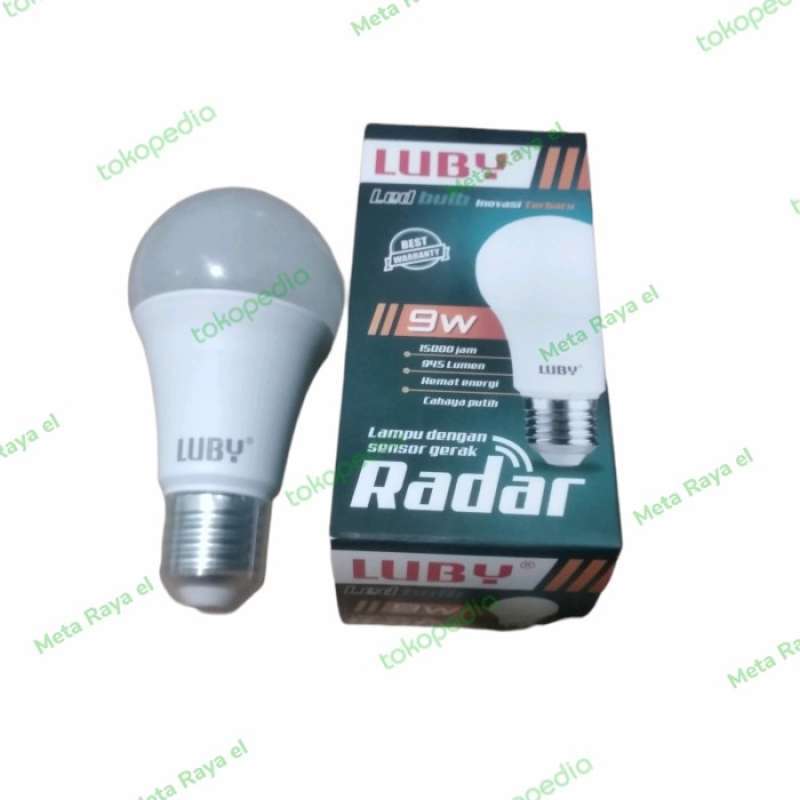 Jual Promo Of the month Lampu Sensor Gerak 9 Watt LED Luby Radar Sensor ...