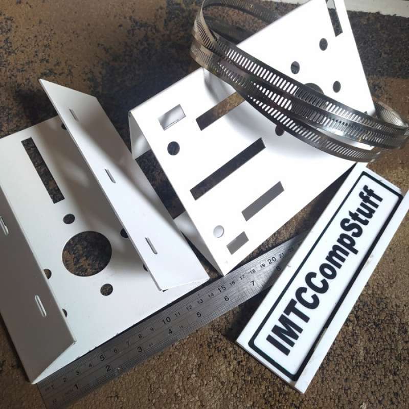 Jual Bulan ini aja kak! Braket CCTV PTZ Pole Breket Tiang klem Tiang 3 ...