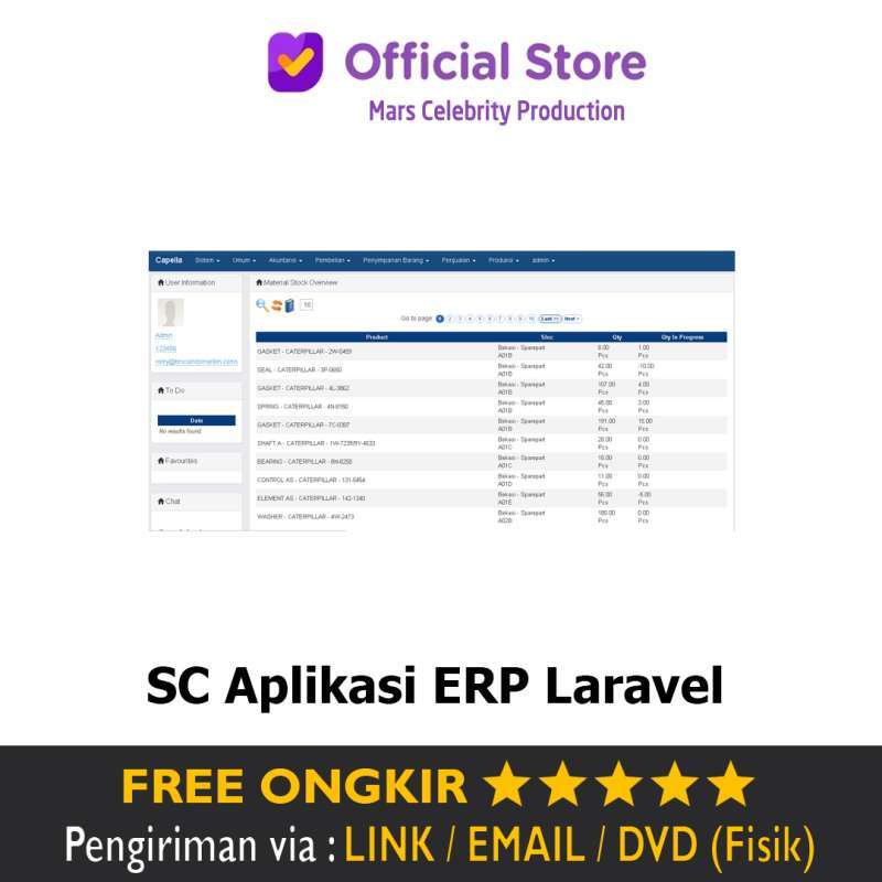 Jual Source Code Aplikasi ERP Perusahaan Berbasis Web Laravel Siap ...