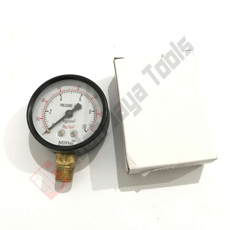 Jual MOLLAR Manometer 10 Bar - Pressure Gauge Ukuran Angin Kompresor ...