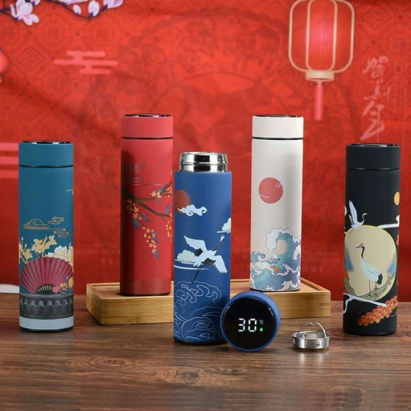 Jual Termos air panas led temperature gambar 3D 480ml stainless 304 di ...