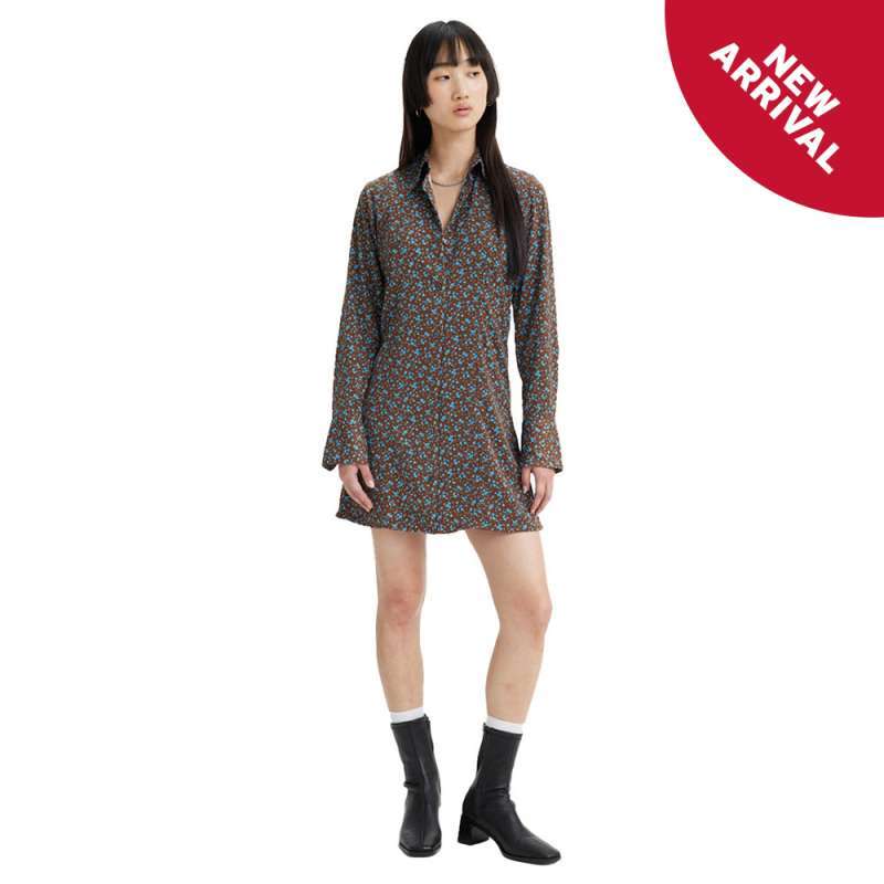 Promo Levi's® Women's Dillon Dress Elodie Floral Fondue Fudge (a4575 ...
