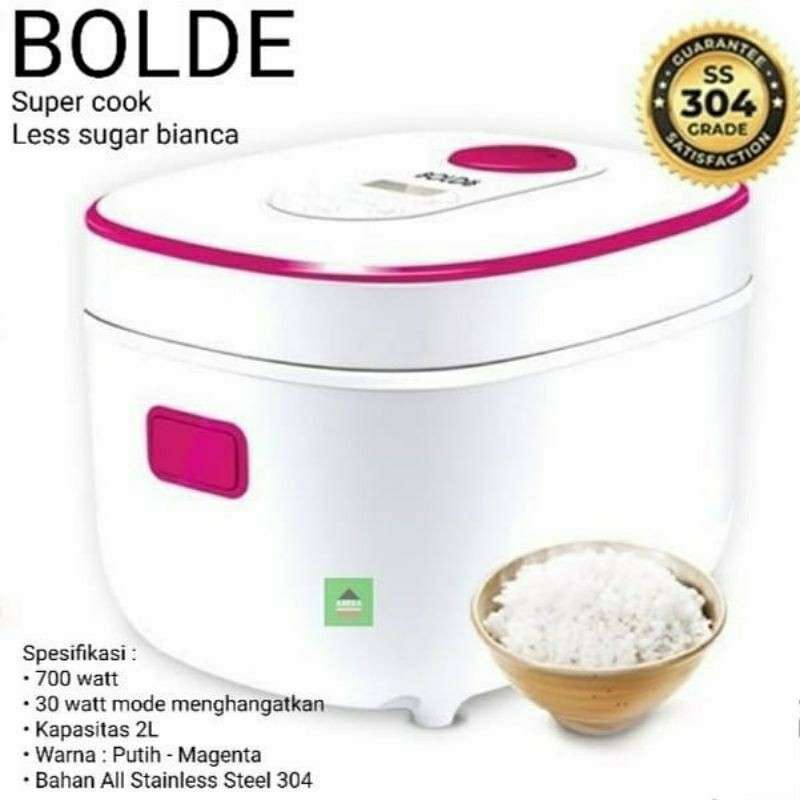 Jual Bolde Super Cook Less Sugar Digital Cook/rice Cooker/magic Com 2l ...