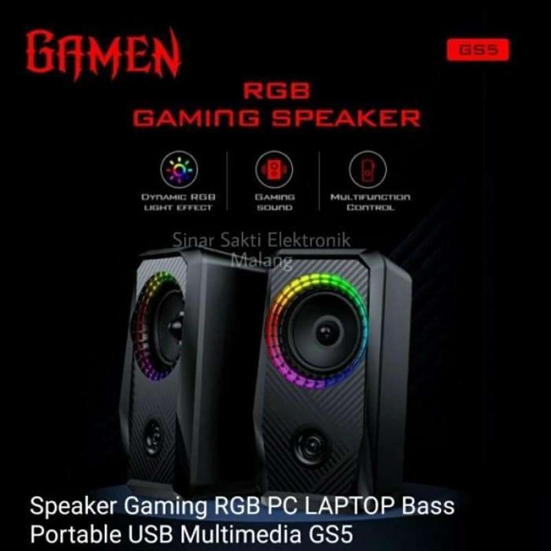 Jual GAMING SPEAKER GAMEN RGB PC LAPTOP BASS PORTABLE USB MULTIMEDIA ...