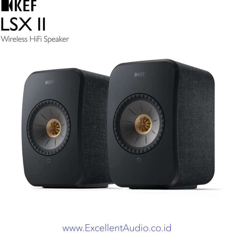 Jual KEF LSX II Powered active wireless hi-fi bookshelf speaker - Carbon Black di Seller ...