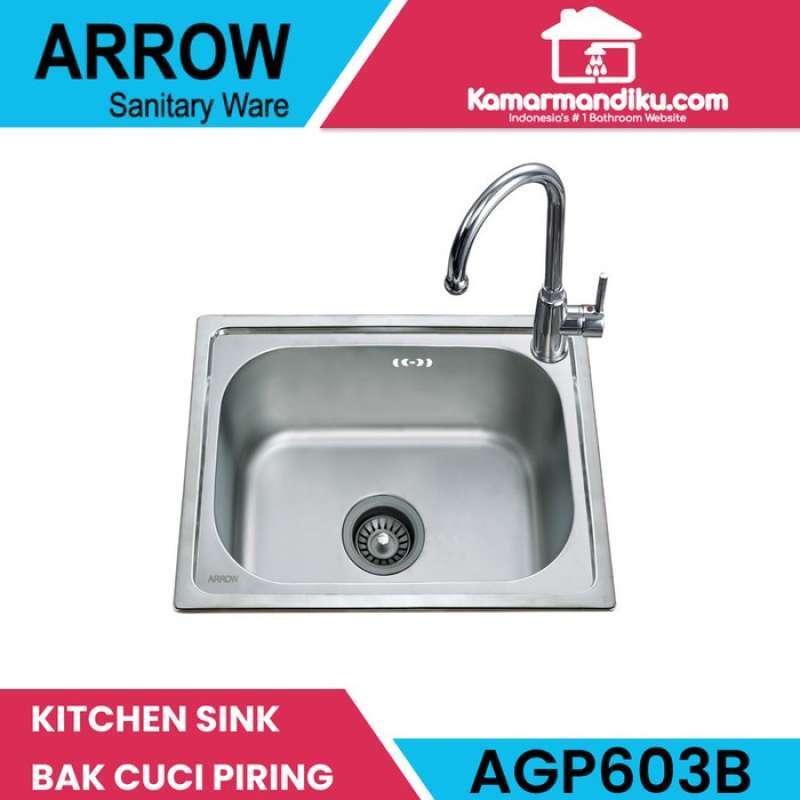 Promo New Arrow Kitchen Sink Agp603B Bak Cuci Piring Dan Kran Dapur ...