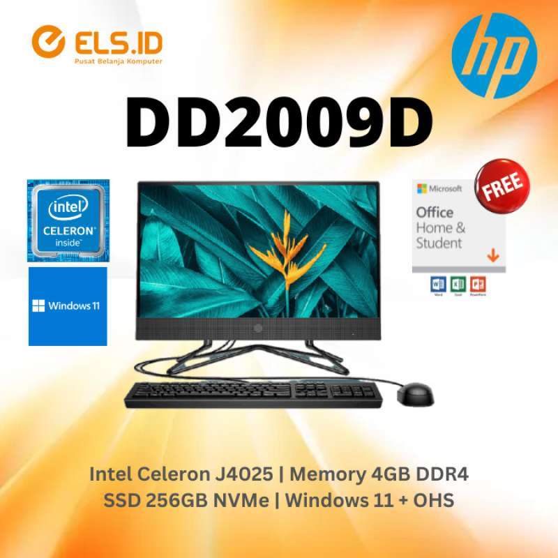 Promo Pc All In One Hp Dd2009d - Black Celeron-j4025 (led 22” Fhd ...