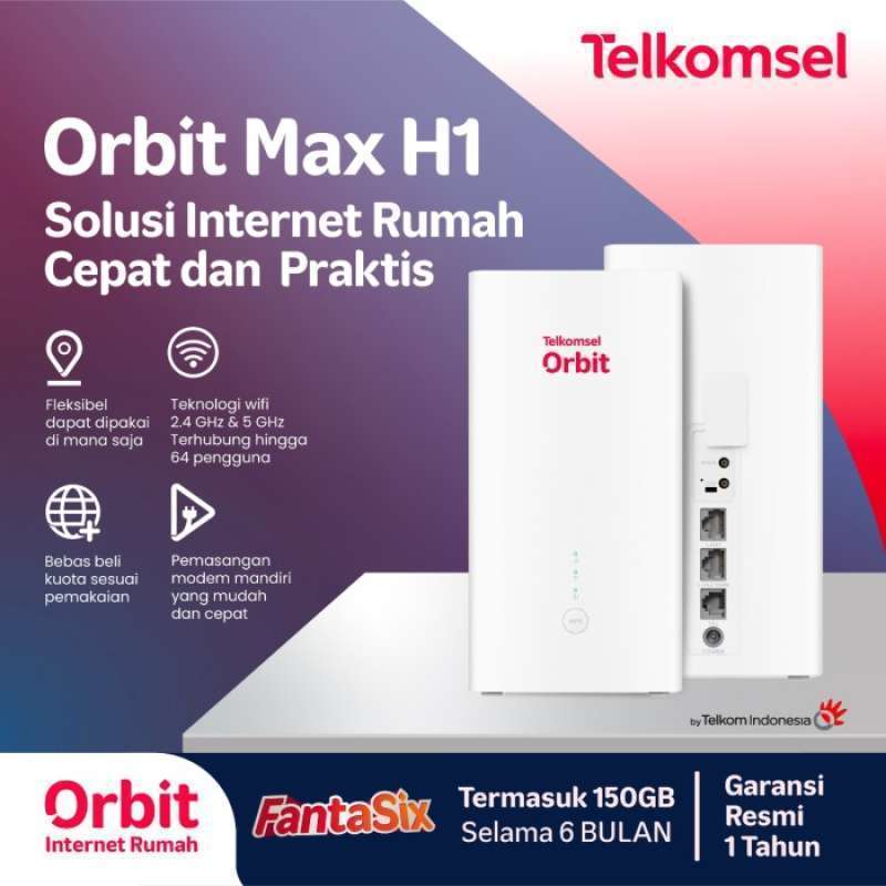 Jual Telkomsel Orbit Max H1 Modem Wifi 4G High Speed Bonus Data di ...