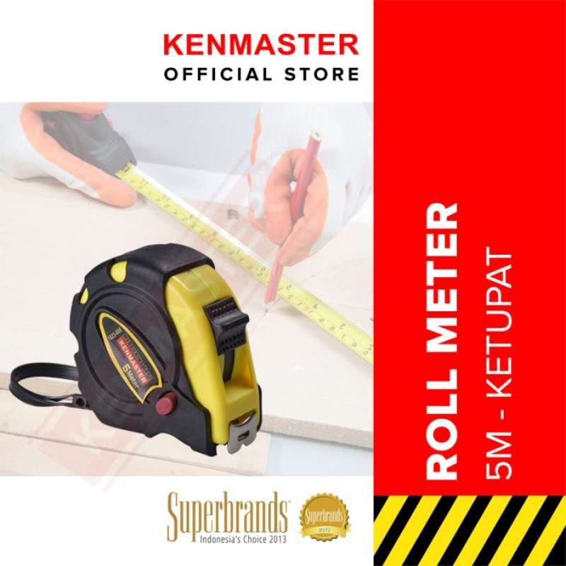 Promo Kenmaster Roll Meter Karet Ketupat 5 Mtr - Meteran - RLMT033 ...