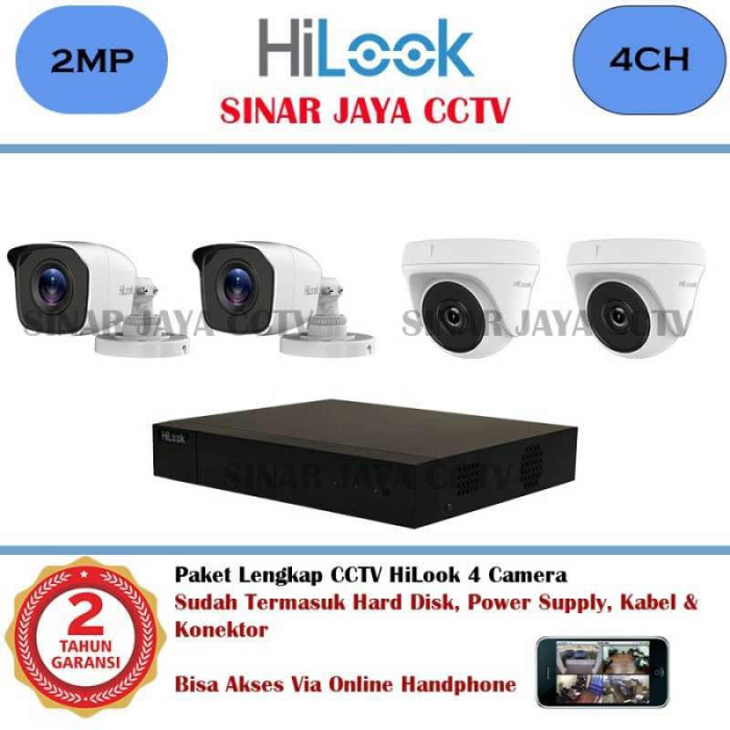 Jual Bulan Ini Aja Kak! Paket Cctv 4chanel Hilook 2mp Kmplit Tggl Psng Aja Bulan Ini Aja Kak! Di ...