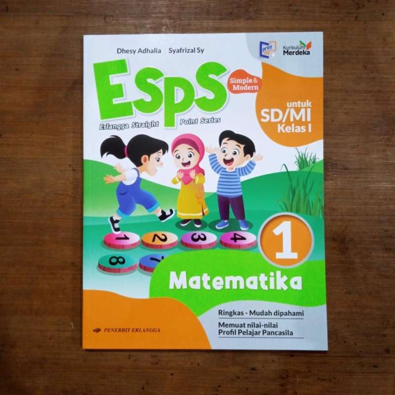 Jual ESPS MATEMATIKA KELAS 1 SD / MI ERLANGGA KURIKULUM MERDEKA ORIGINAL di Seller MOSILY ...