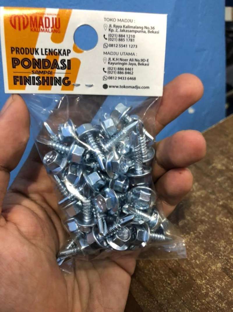 Jual Baut Roofing 1 Inch Bungkusan @50pcs Di Seller Toko Madju Official ...