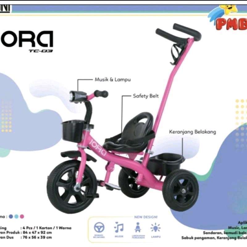 Jual Sepeda Anak Roda Tiga Pmb Iora Tc03 Sepeda Kereta Dorong Anak Di ...