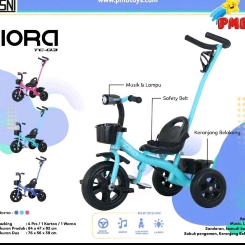 Jual Sepeda Anak Roda Tiga Pmb Iora Tc03 Sepeda Kereta Dorong Anak Di ...
