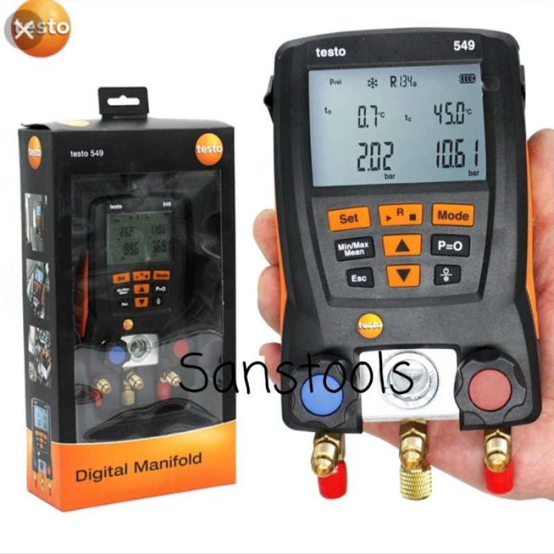 Jual Testo 549 Refrigerant Digital Manifold Gauge Alat Test Freon 0560 ...