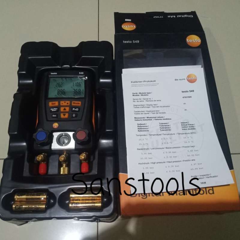Jual Testo 549 Refrigerant Digital Manifold Gauge Alat Test Freon 0560 ...