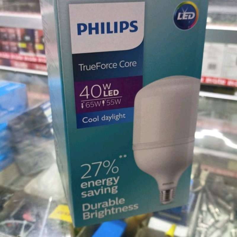 Jual Lampu Philips LED TForce 40W 40 W Putih 6500K T force T-Force E27 ...