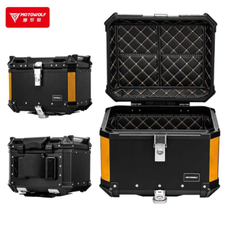 Jual BOX Motor Touring MOTOWOLF Tail Top Box Almunium Alloy Case ...