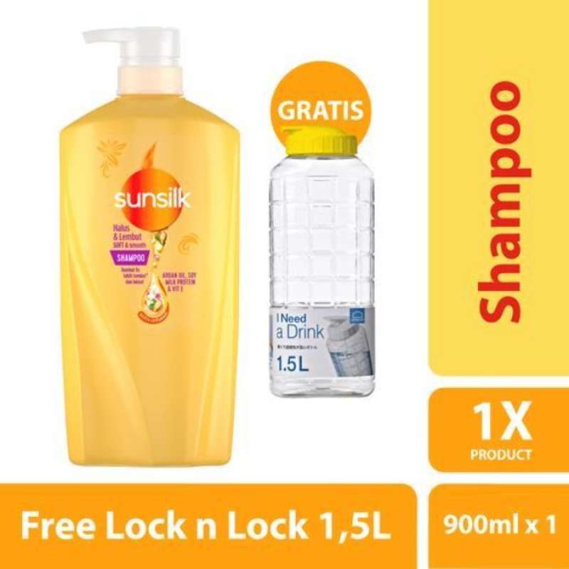 Promo Sunsilk Sampo Soft & Smooth 900ml Free Lock&lock 1.5 L Kuning ...