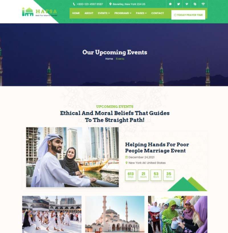 Jual Hafsa - Islamic Center Responsive Bootstrap Html5 Template Di Seller Juragan Bootstrap ...