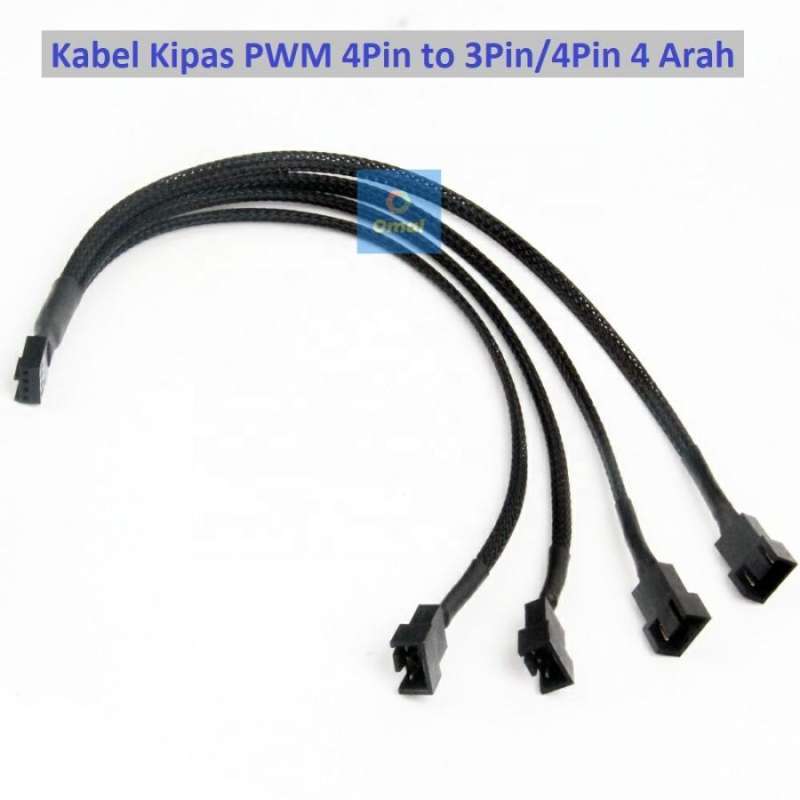 Jual Kabel Kipas Pwm 4pin To 3pin/4pin Splitter Fan Case Casing 4 Arah ...