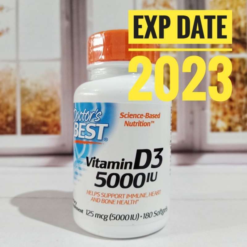 Promo Doctor's Best Vitamin D3 125 mcg, 5000IU 180 Softgels Diskon 23% ...