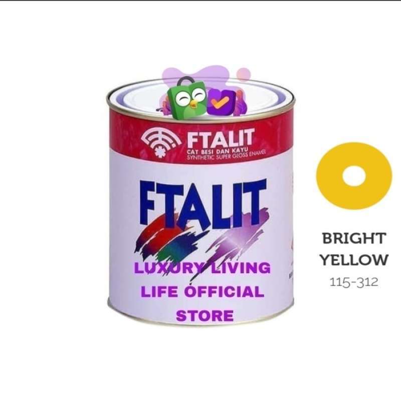 Promo Cat Minyak FTALIT 312 Bright Yellow 1kg Cat kayu besi solvent ...