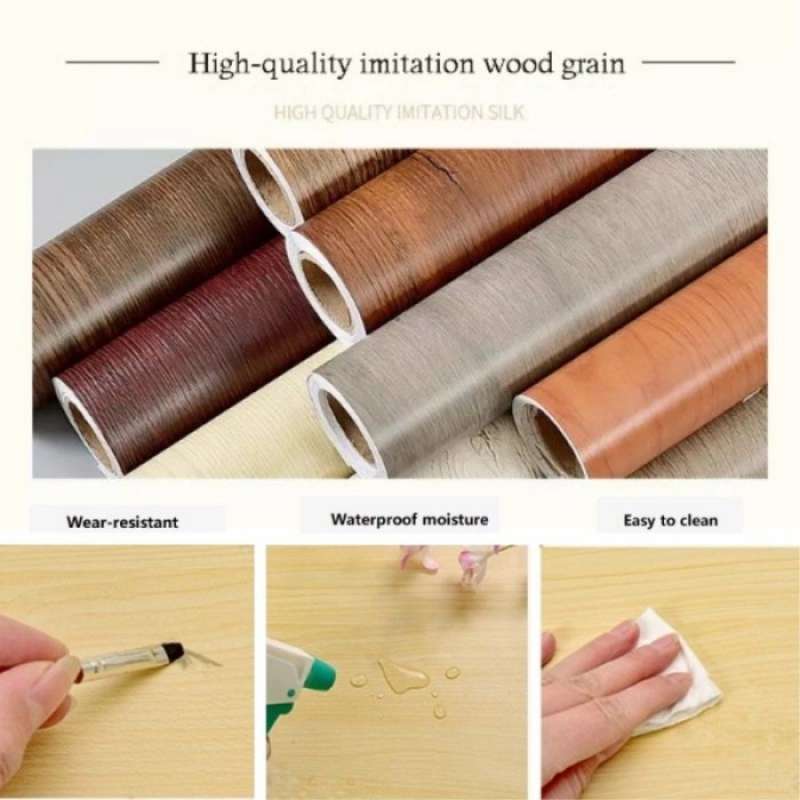 Promo sticker decoshet PVC Pelapis Meja Furniture HPL Kayu Triplek ...