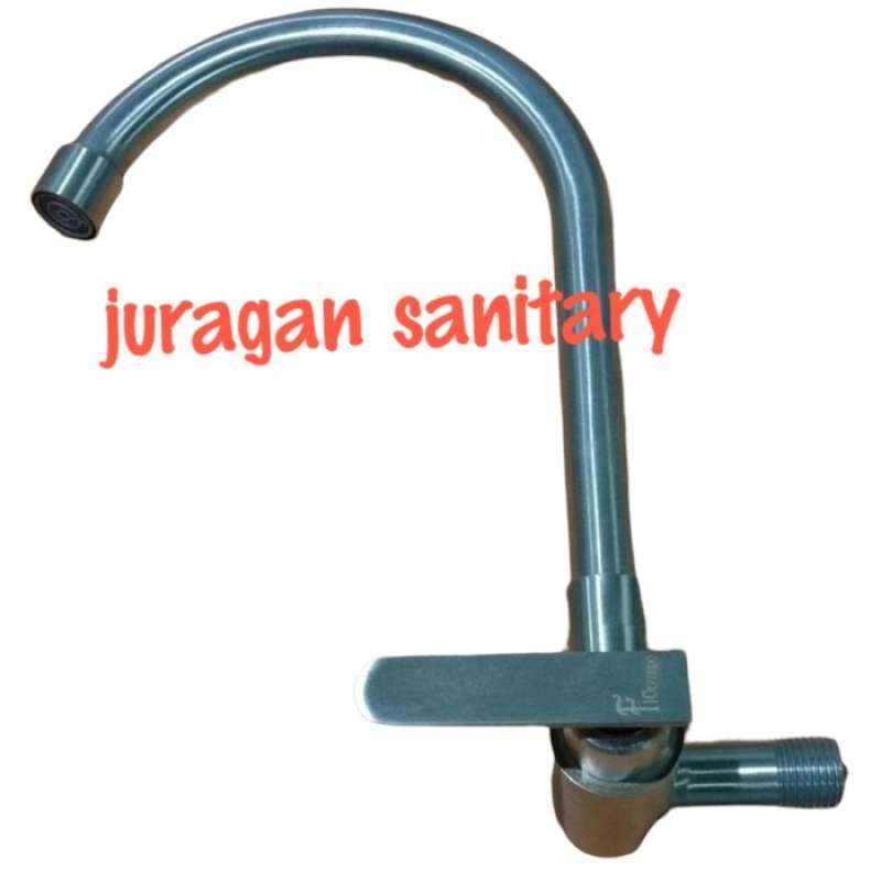 Promo Kran Bak Cuci Piring / Kran Sink Stainless Tembok Diskon 23% di ...