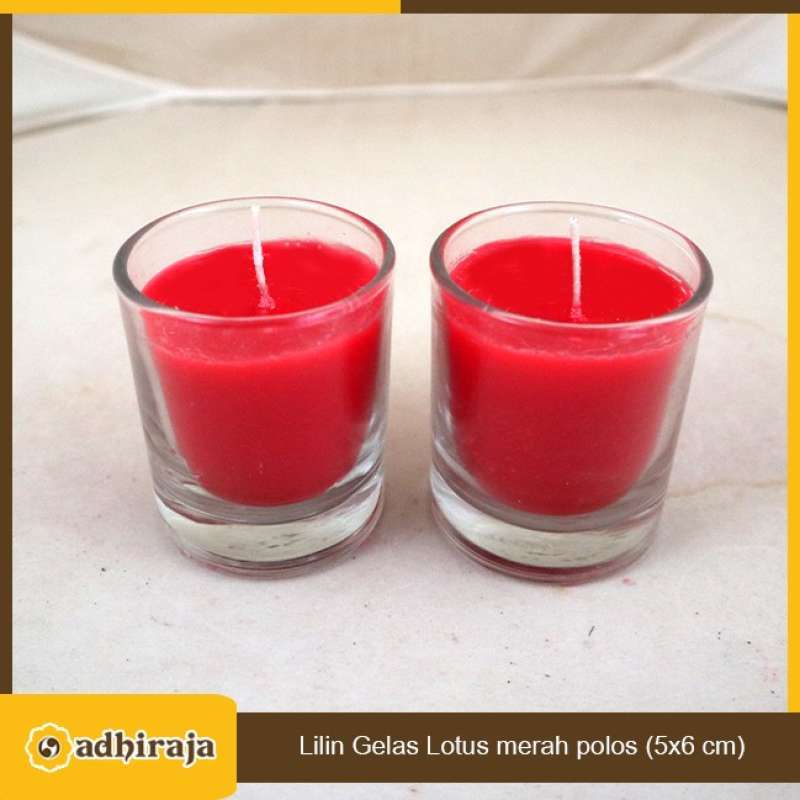 Jual Lilin Stearin Candle Warna Merah Gelas Cafe Resto Hotel Spa ...