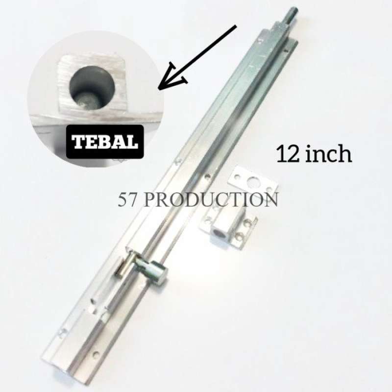 Jual slot jendela grendel pintu pengunci jendela 12 inch / grendle ...