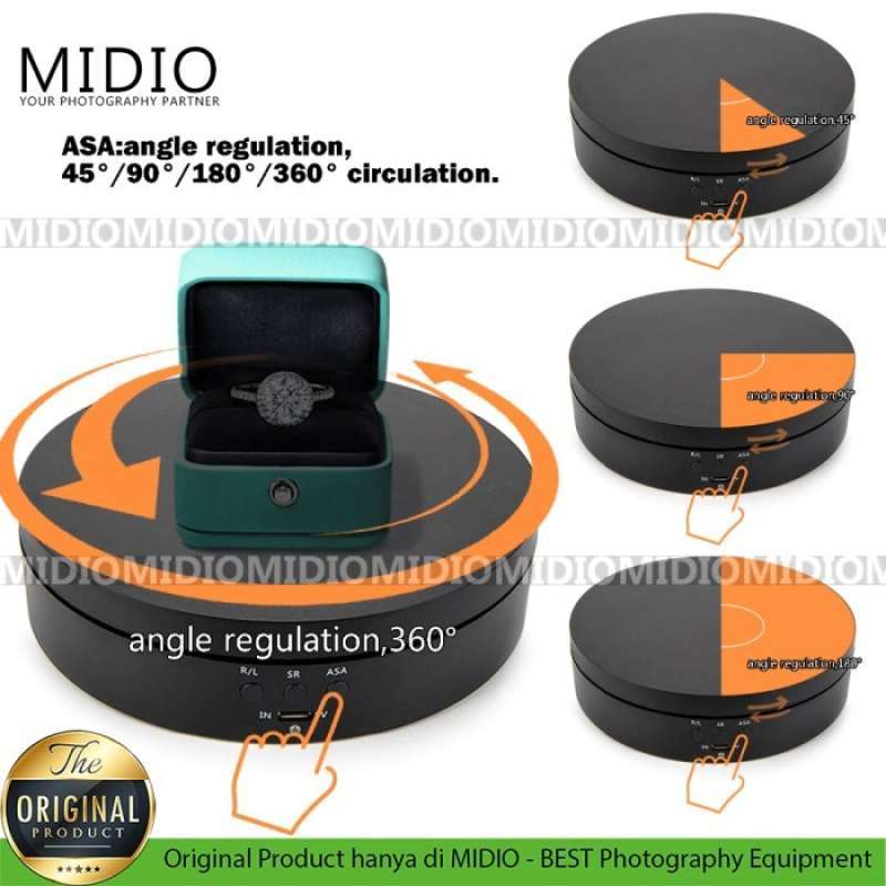 Jual Rotating Rotary Turn Table Display Putar Diameter 13 Cm - Putih Di ...