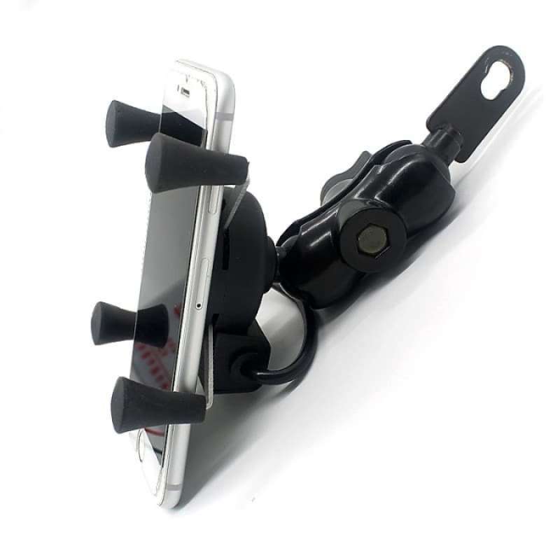 Jual [MG]X-Grip Holder Motor Smartphone dengan USB 12V 2A di Seller ...