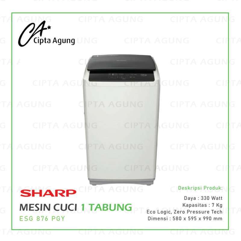 Jual MESIN CUCI 1 TABUNG TOP LOADING 7 KG ESG 876 PGY ES-G876P-GY [BDG ...