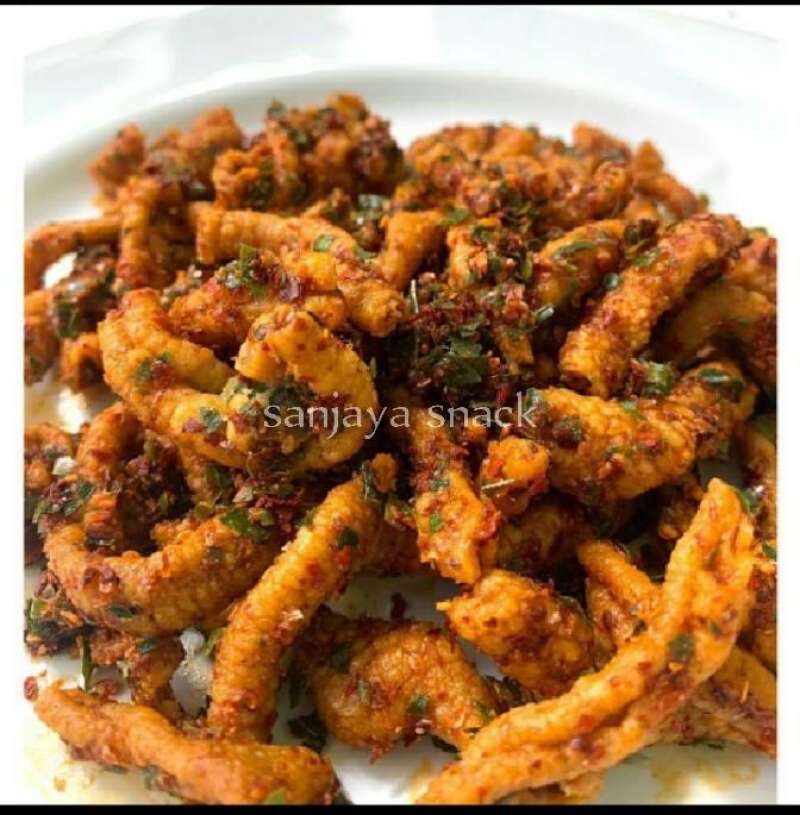 Jual Usus ayam crispy keripik usus ayam crispy viral 1/2kg (500gram) di ...