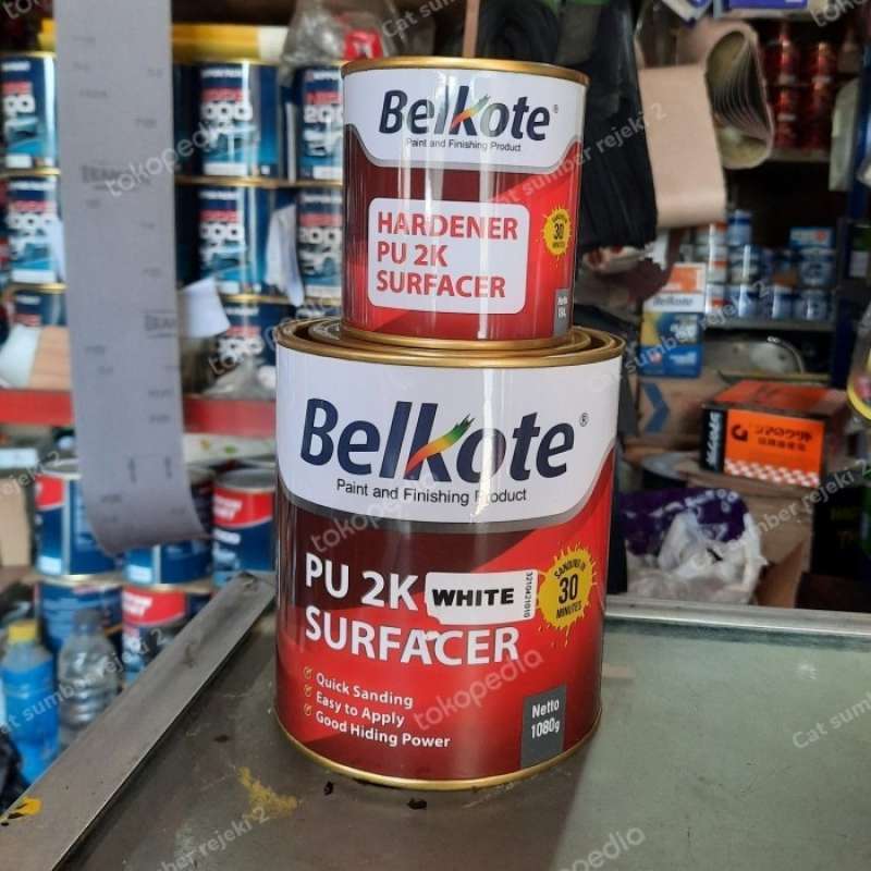 Promo EPoxy primer Pu belkote 2k surfacer white putih 1kg Diskon 22% di ...