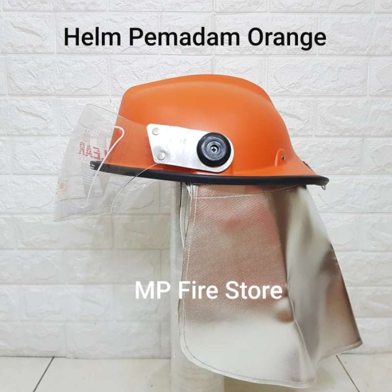 Jual FIRE HELMET HELM DAMKAR ORANGE PEMADAM KEBAKARAN FIBER TAHAN PANAS ...